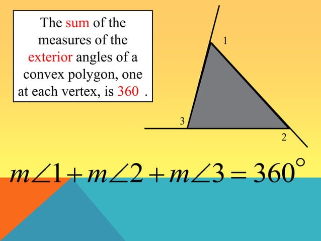Angle measures in polygons lesson | PPTX