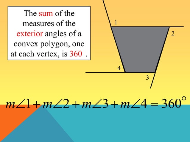 Angle measures in polygons lesson | PPTX