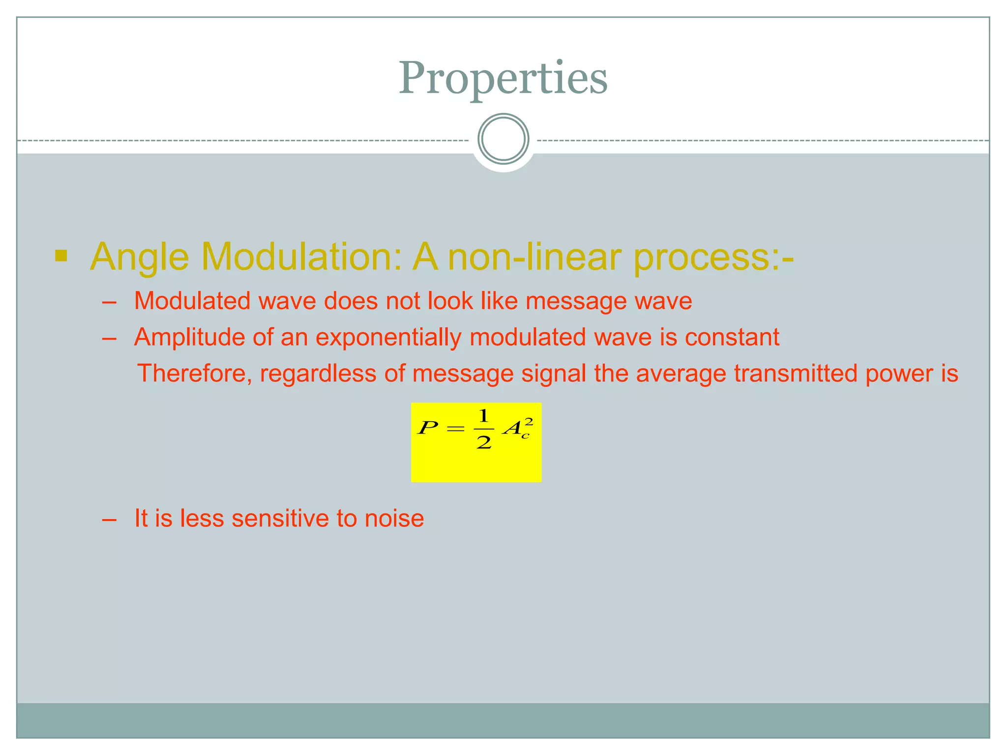 Angle modulation | PPT
