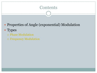 Angle modulation | PPTX