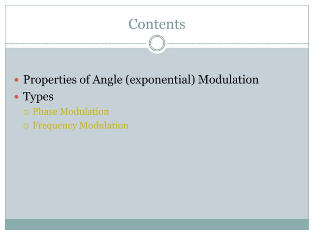 Angle modulation | PPTX