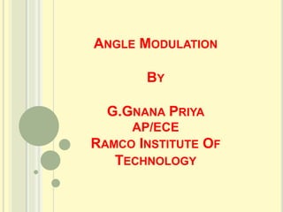 Angle modulation | PPT