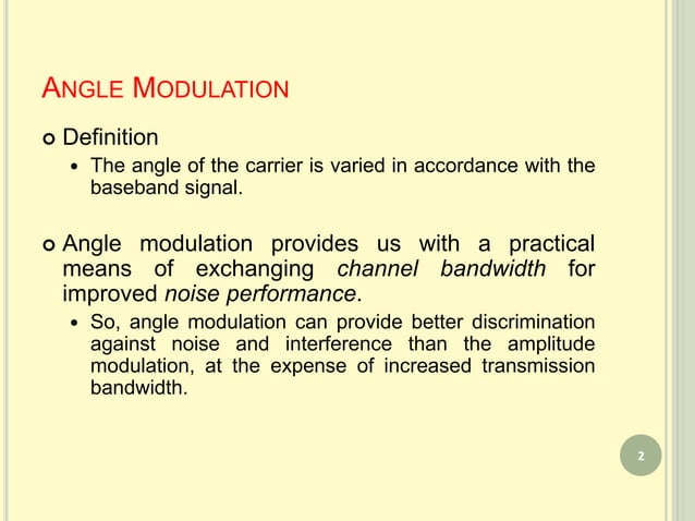 Angle modulation | PPT