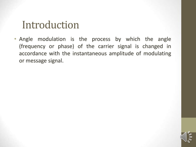 Angle Modulation In Analog Communication Ppt Digital Audio