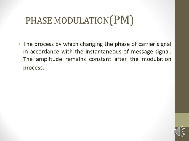 Angle Modulation In Analog Communication Ppt Digital Audio
