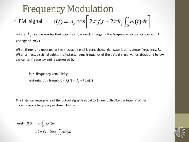 Angle Modulation In Analog Communication Ppt