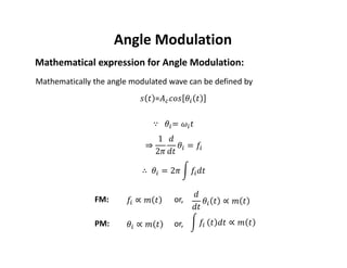 Angle Modulation( Types and Properties) | PDF