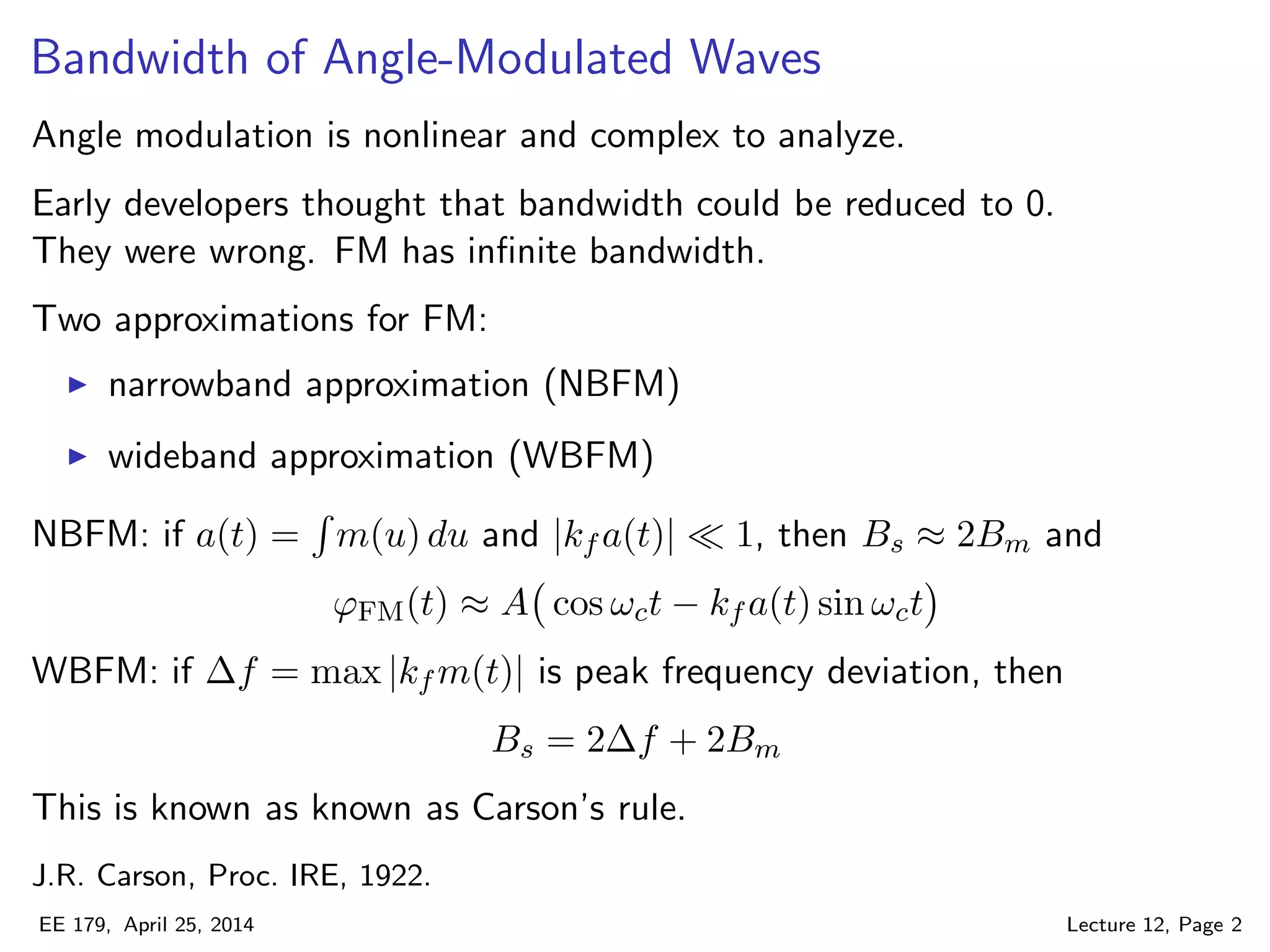 Angle modulation fm | PPT