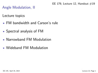 Angle modulation fm | PPT