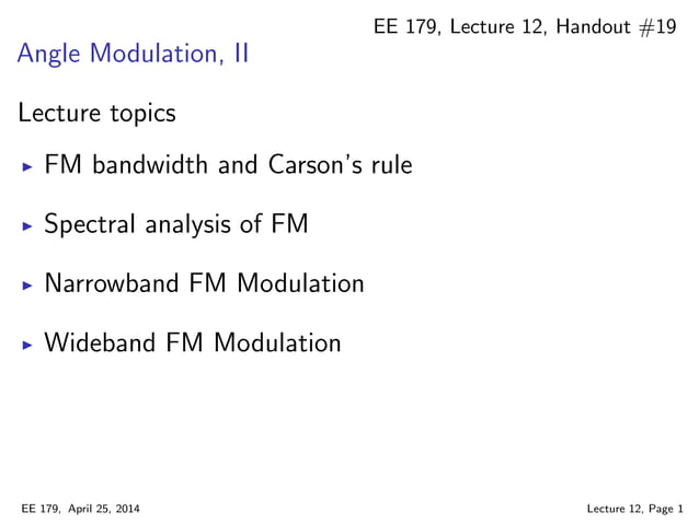 Angle modulation fm | PPT