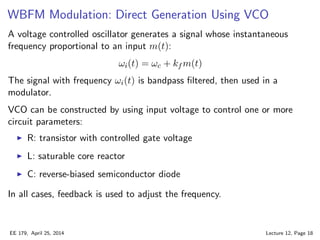Angle modulation fm | PPT