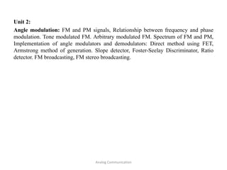 Angle Modulation -Frequency Modulation and Phase Modulation.pptx