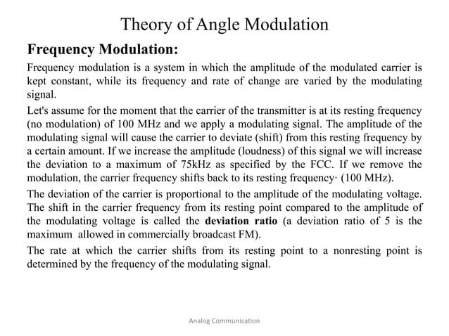 Angle Modulation -Frequency Modulation and Phase Modulation.pptx