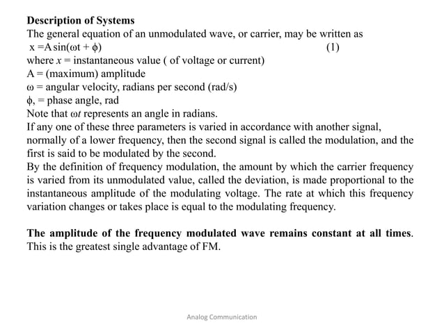 Angle Modulation -Frequency Modulation and Phase Modulation.pptx