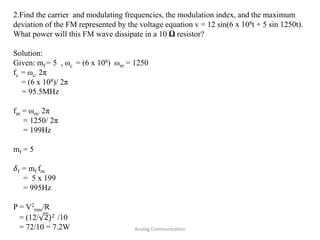 Angle Modulation -Frequency Modulation and Phase Modulation.pptx