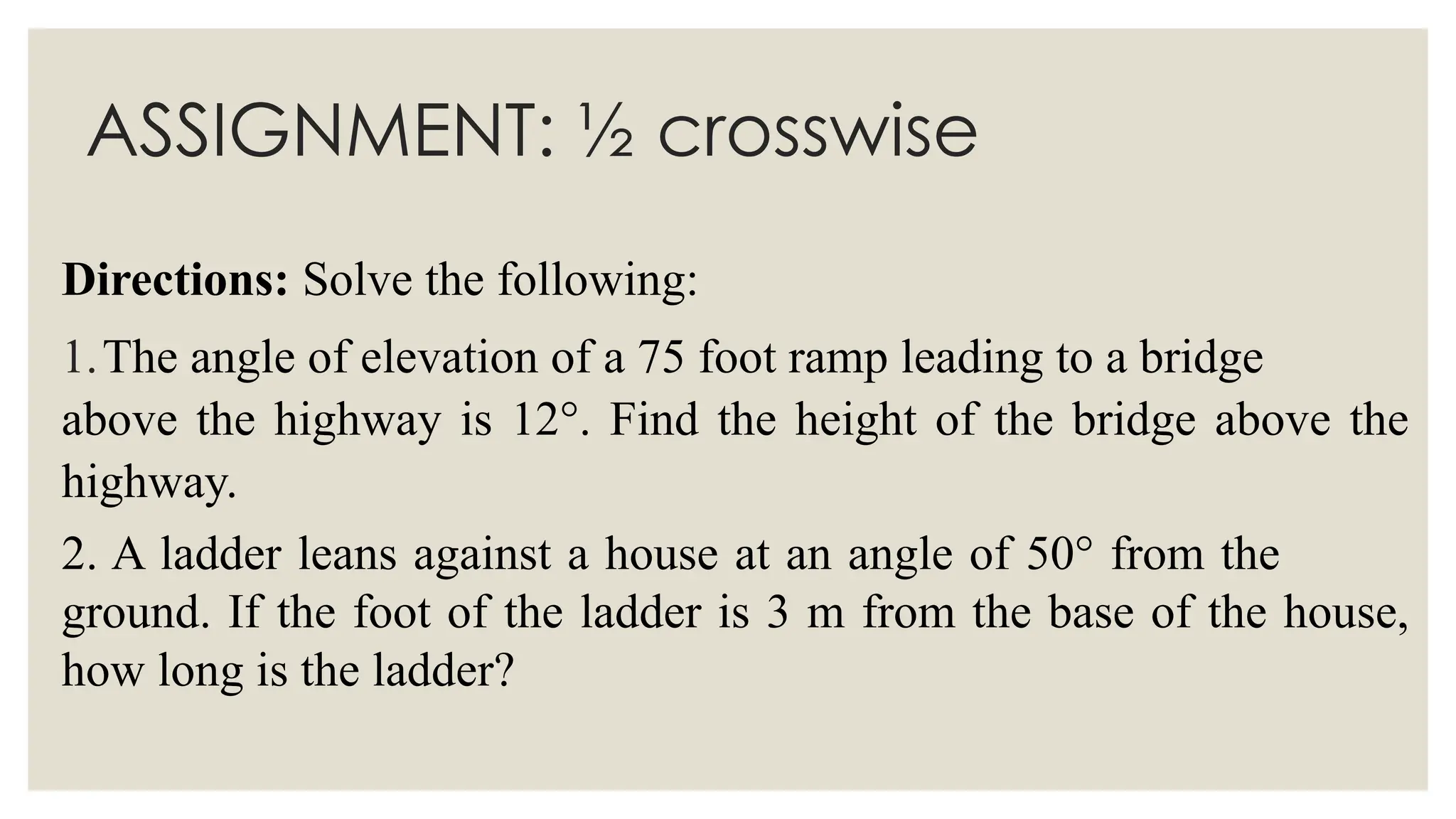 angle of elevation for classroom observation | PPTX