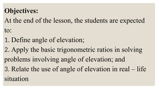 angle of elevation for classroom observation | PPTX