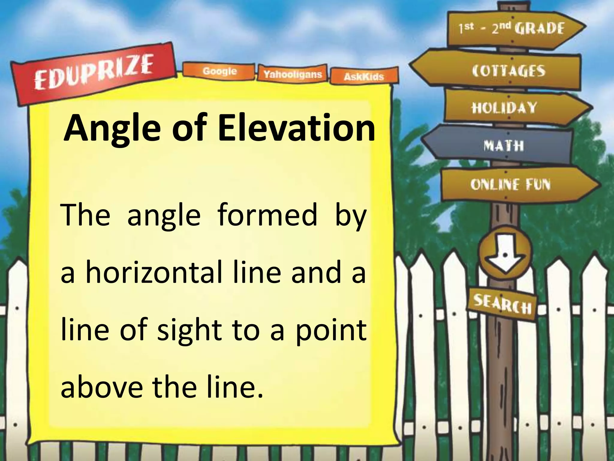Angle of elevation and depression | PPTX