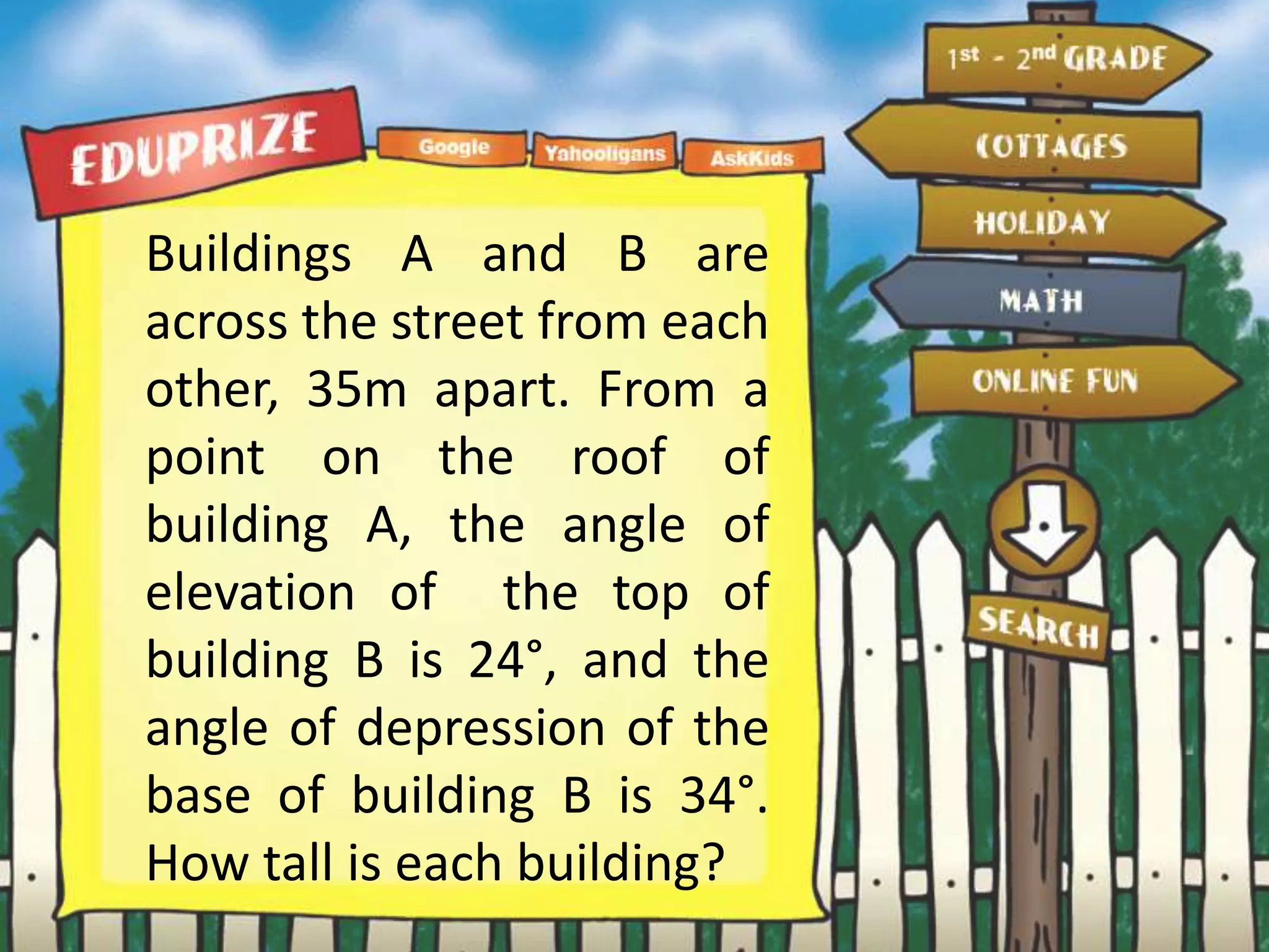Angle of elevation and depression | PPTX