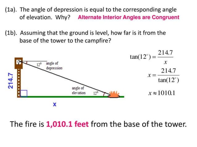 Angle of Elevation and Depression.ppt | Science