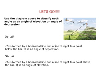 Real life application of angle of elevation and depression.pptx