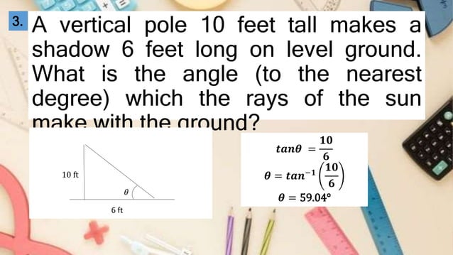 Angle of Elevation and Depression Grade 9 | PPTX