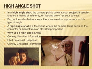 Angle of shots | PPSX | Photography | Arts and Crafts