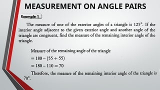 Geometry: Angle Pairs Topic Grade 7 Class | PPTX