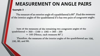 Geometry: Angle Pairs Topic Grade 7 Class | PPTX