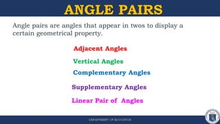 Angle Pairs - Quarter 2 Grade 7 Mathematics.pptx
