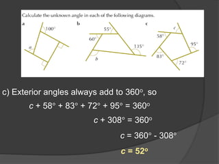 Angle properties of polygons part 2 | PPTX