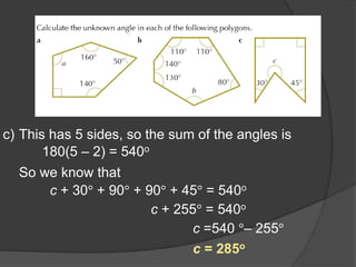 Angle properties of polygons part 2 | PPT