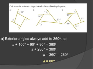 Angle properties of polygons part 2 | PPT
