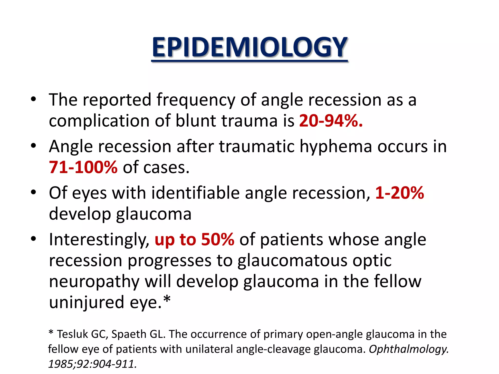 Angle recession glaucoma | PPTX