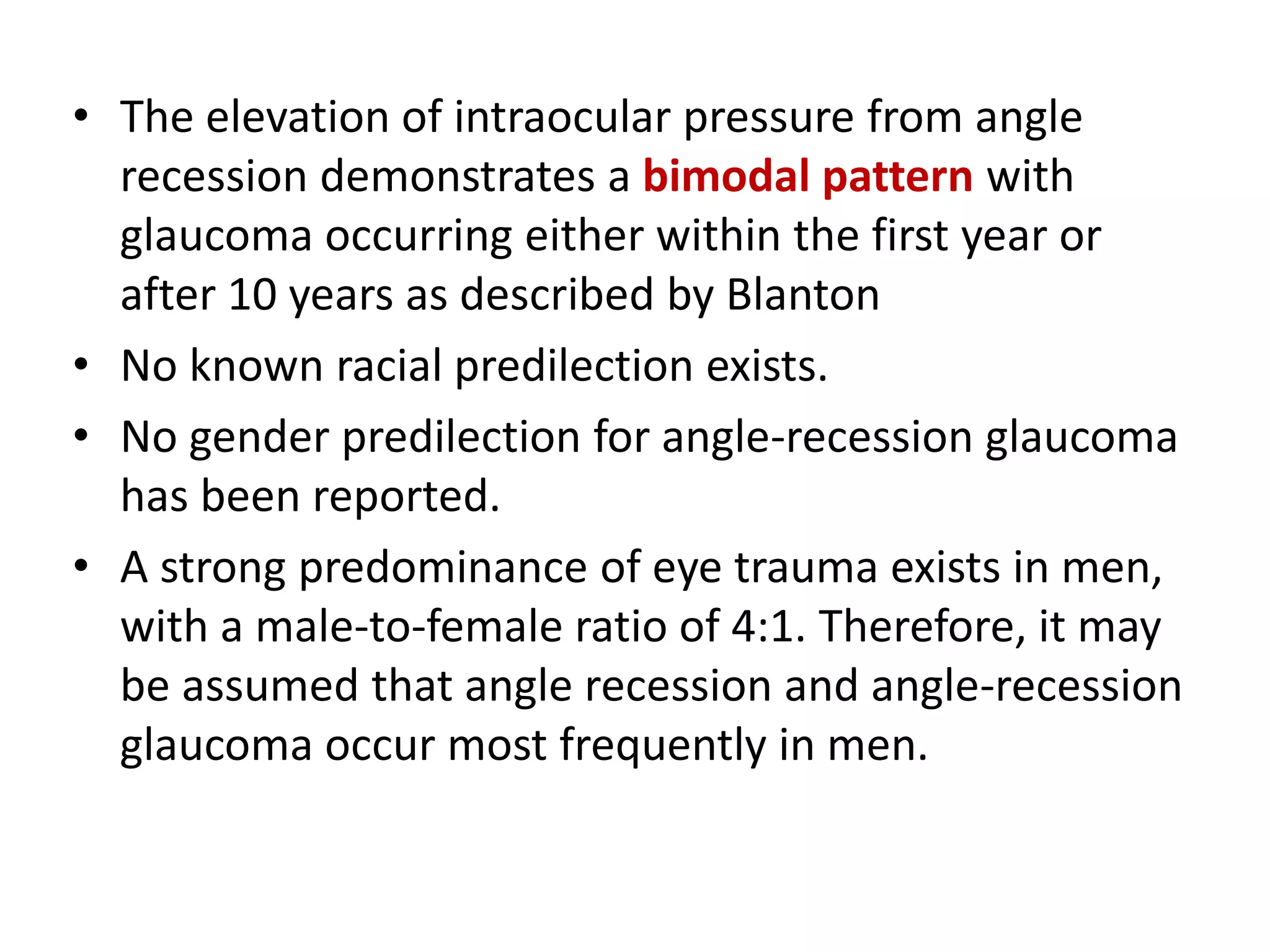 Angle recession glaucoma | PPTX