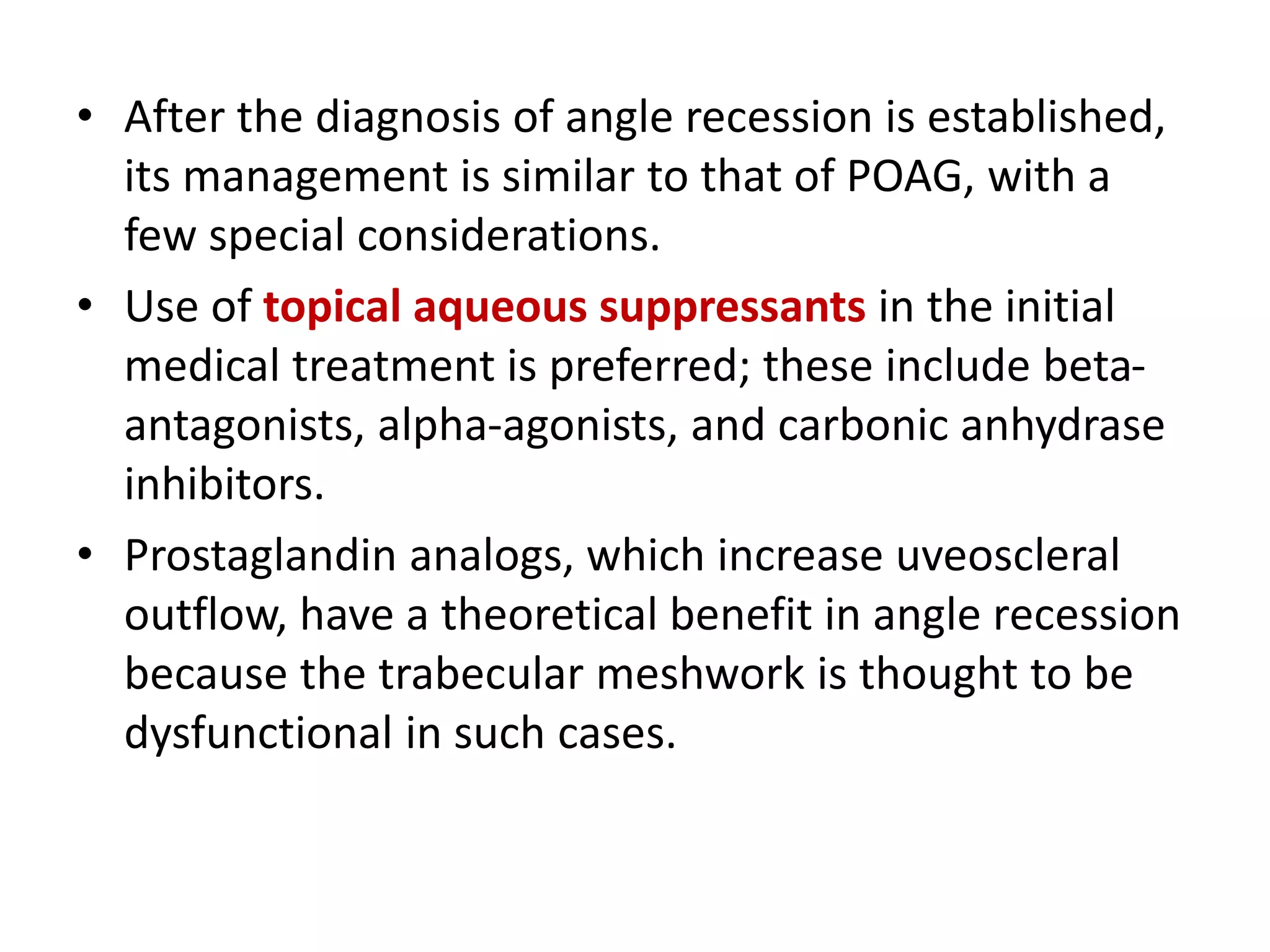 Angle recession glaucoma | PPTX