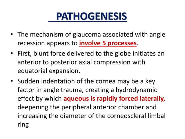 Angle recession glaucoma | PPTX