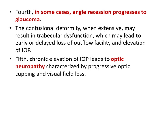Angle recession glaucoma | PPTX