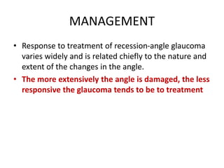 Angle recession glaucoma | PPTX