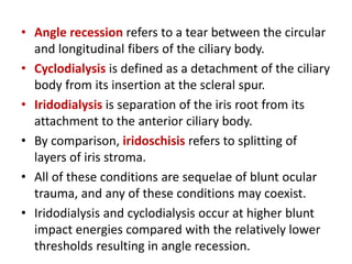 Angle recession glaucoma | PPT