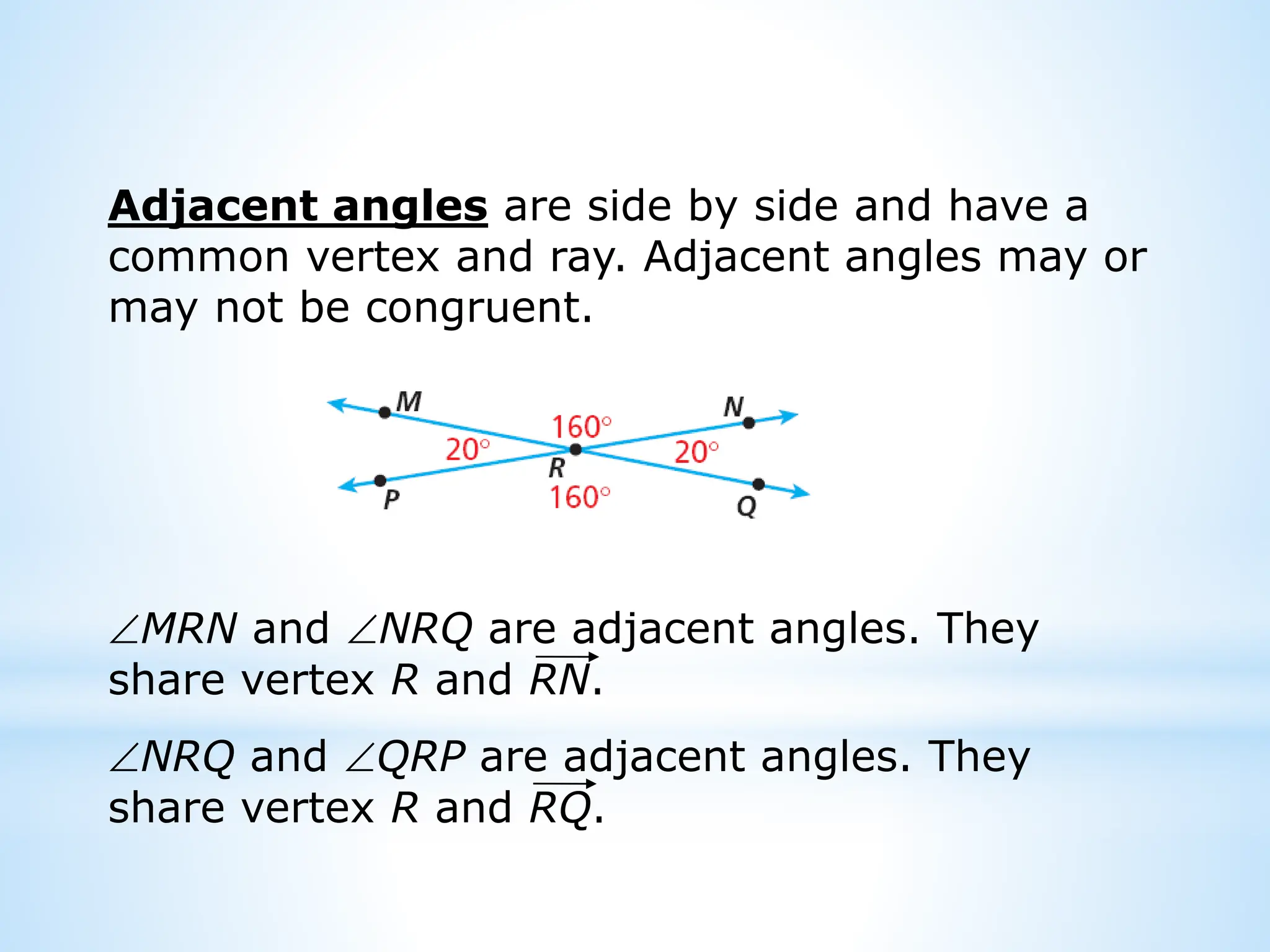 Angles and Angle Relationships - Complementary and Supplementary Angles ...