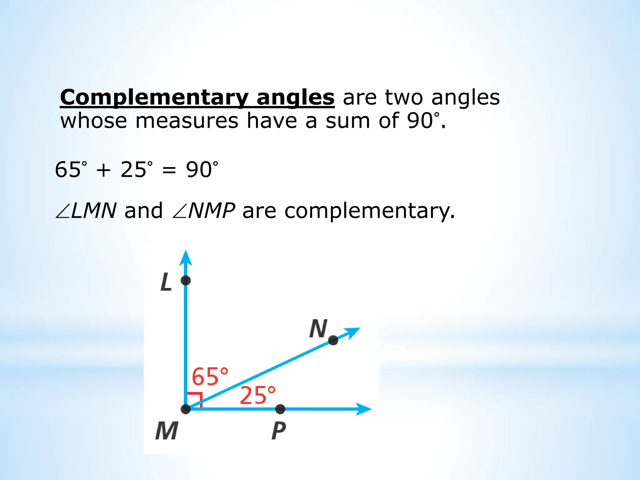 Angles and Angle Relationships - Complementary and Supplementary Angles | PPTX