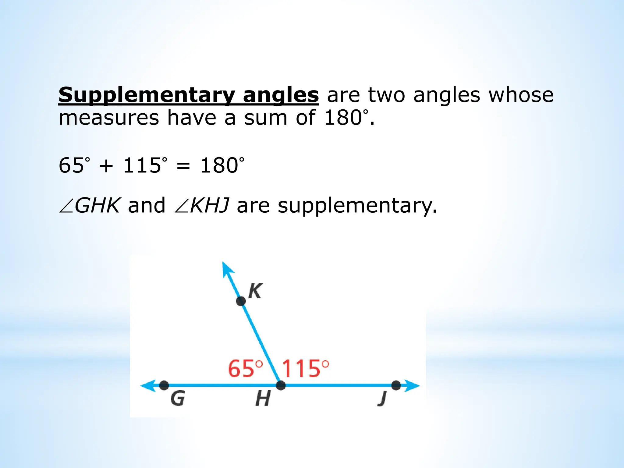 Angles and Angle Relationships - Complementary and Supplementary Angles ...