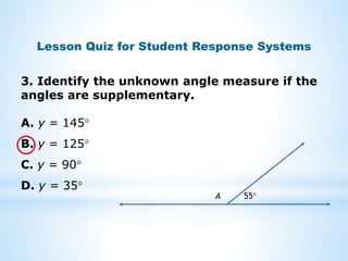 Angles and Angle Relationships - Complementary and Supplementary Angles ...