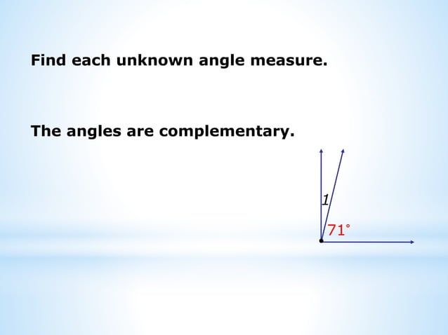Angles and Angle Relationships - Complementary and Supplementary Angles ...