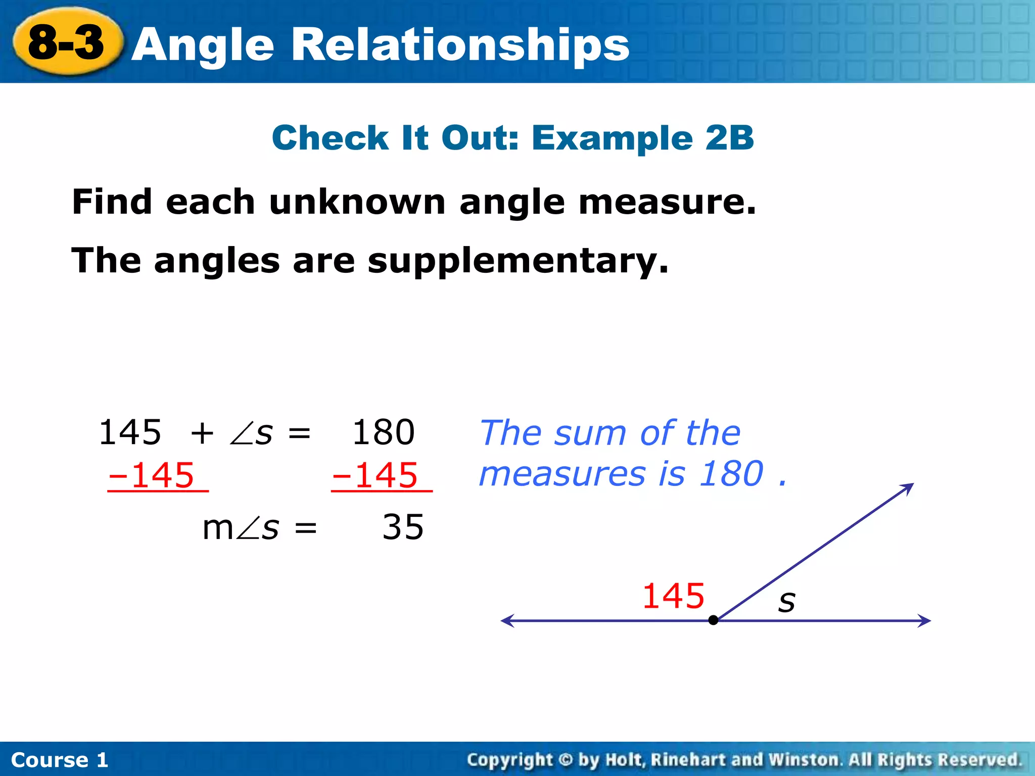 Angle relationships | PPTX