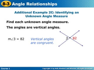 Angle relationships | PPTX