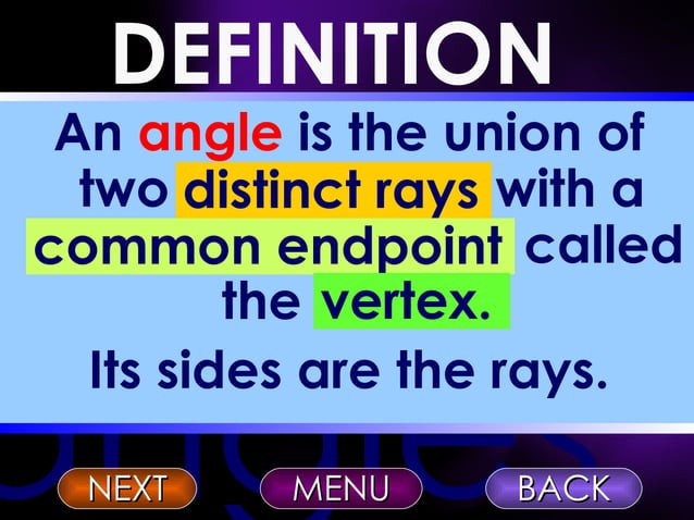 Basic Concepts on Angles | PPT