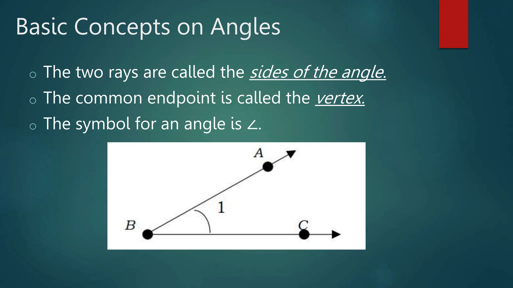 Angles (Types, Characteristics,Examples,illustrations) Grade 7 | PPTX