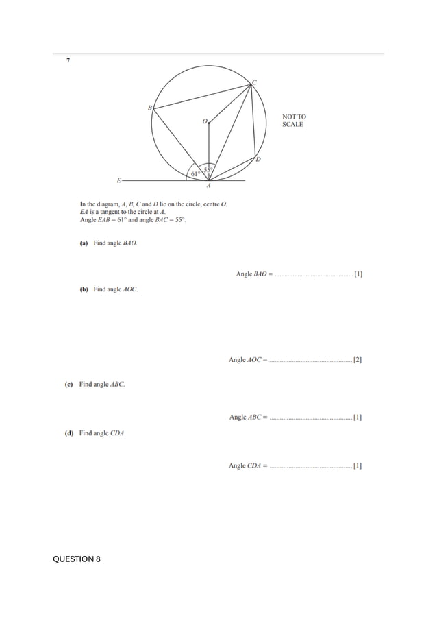 Angles Igcse Mathematics Exam Type Questions Pdf